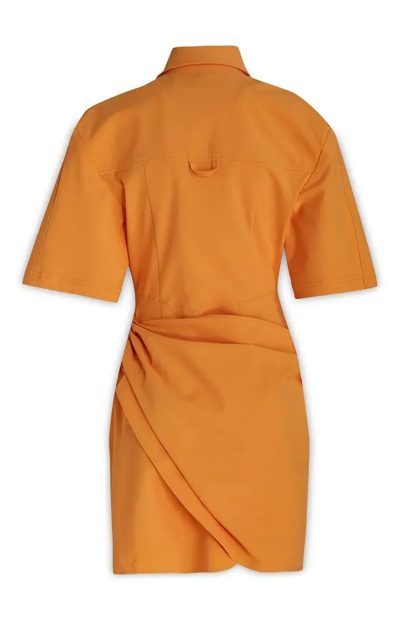 Jacquemus Short Sleeve Button Up Dress - Multicolor