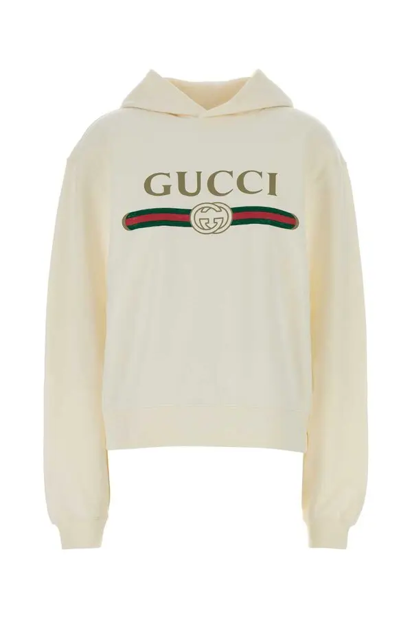 Gucci Cream Cotton Blend Sweatshirt