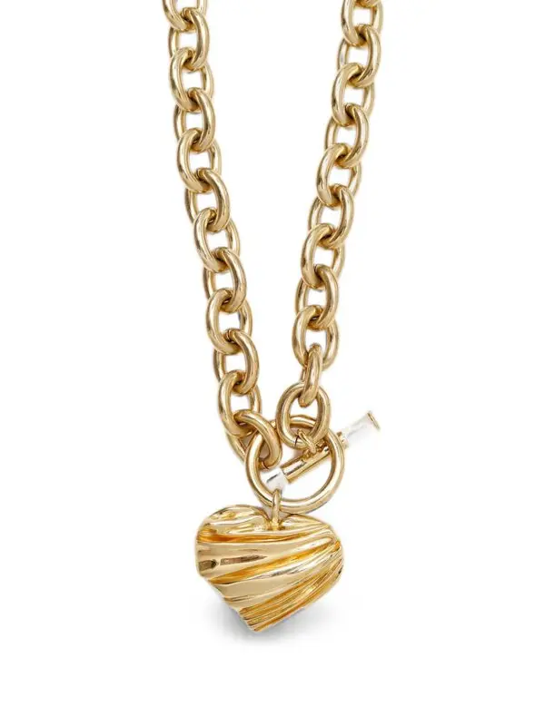 Chloé Pleated Heart Necklace - Multicolor