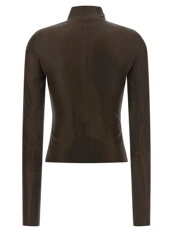 Rick Owens Gary Leather Jacket - Brown