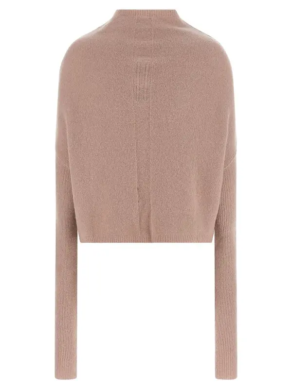 Rick Owens Cashmere Blend Crater High Neck Sweater - Pink