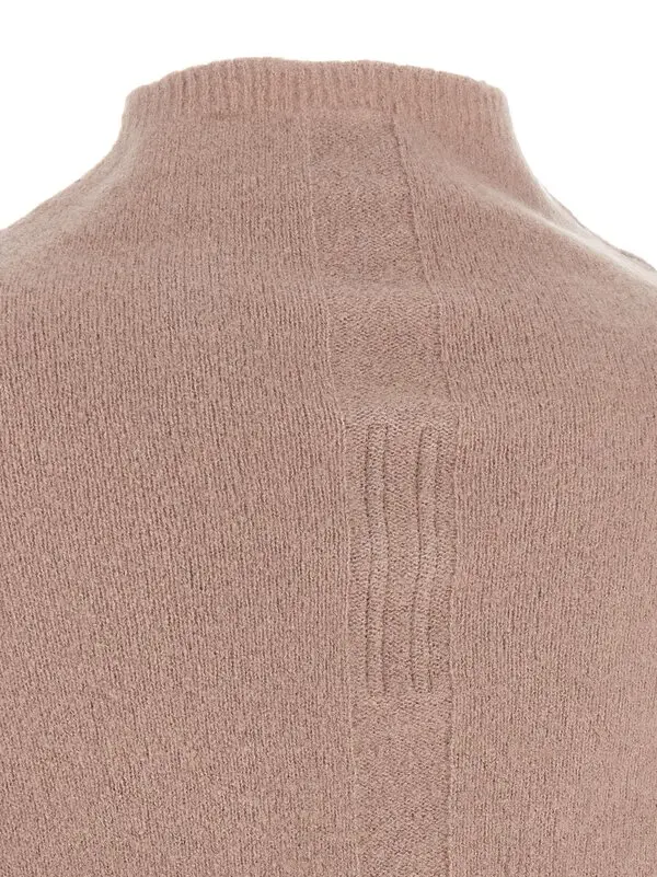 Rick Owens Cashmere Blend Crater High Neck Sweater - Pink