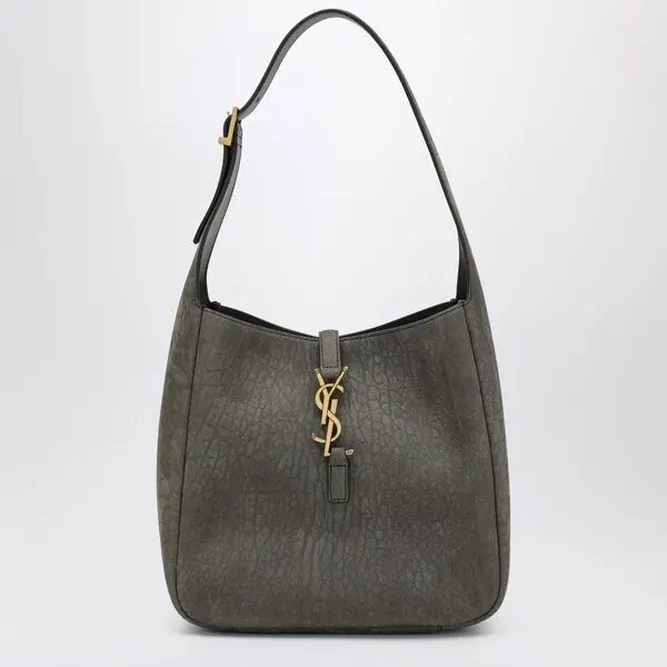 Saint Laurent Le 5 À 7 Soft Micro Nubuck Leather Shoulder Bag - Gray