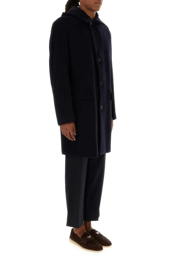 Prada Midnight Wool Blend Coat