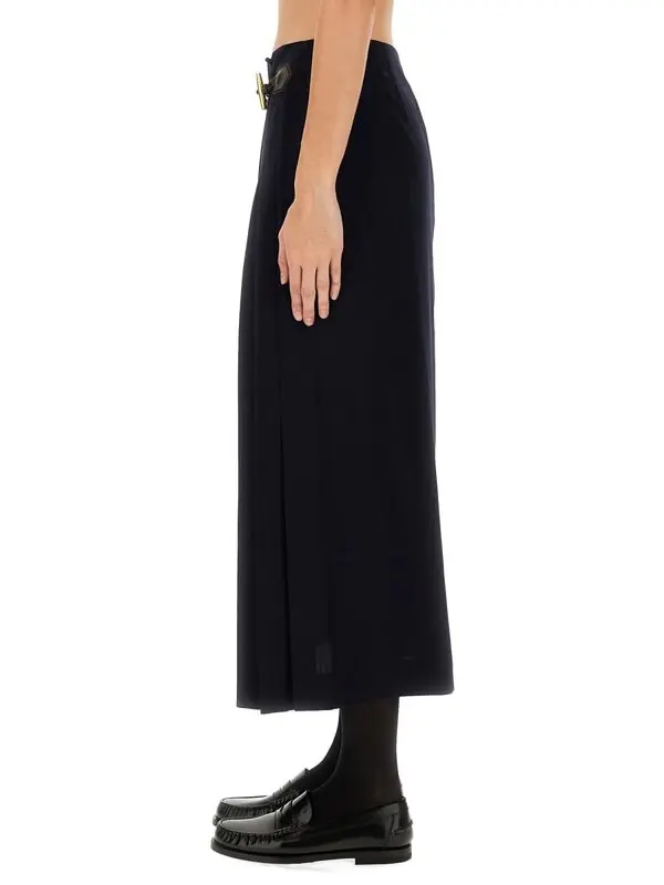 Moschino Wool Midi Skirt With Toggle