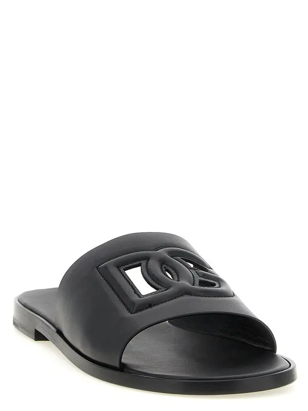 Dolce & Gabbana Calfskin Sandals - Black