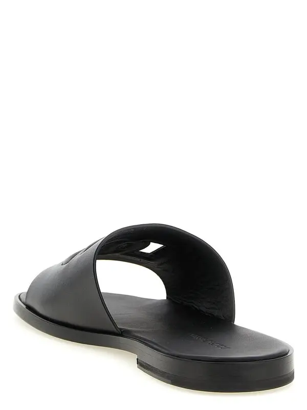 Dolce & Gabbana Calfskin Sandals - Black
