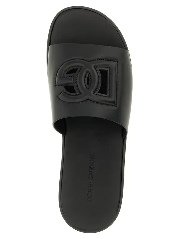 Dolce & Gabbana Calfskin Sandals - Black