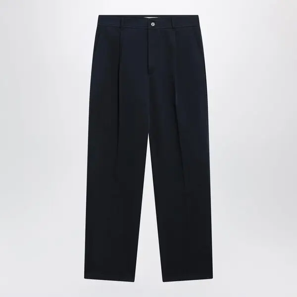 Valentino Garavani Navy Cotton Trousers - Blue
