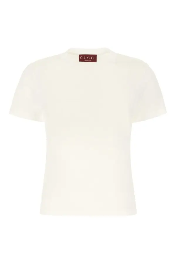 Gucci Logo Embellished Short Sleeve T-shirt - Multicolor