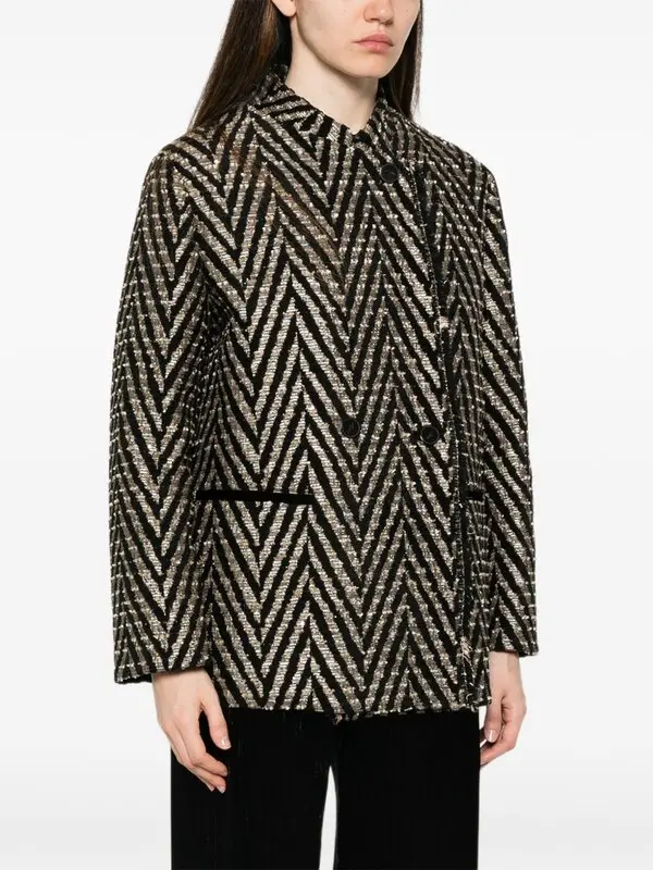 FORTE_FORTE Chevron Oversized Jacket