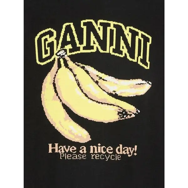 GANNI Patterned Knit Jumper - Black
