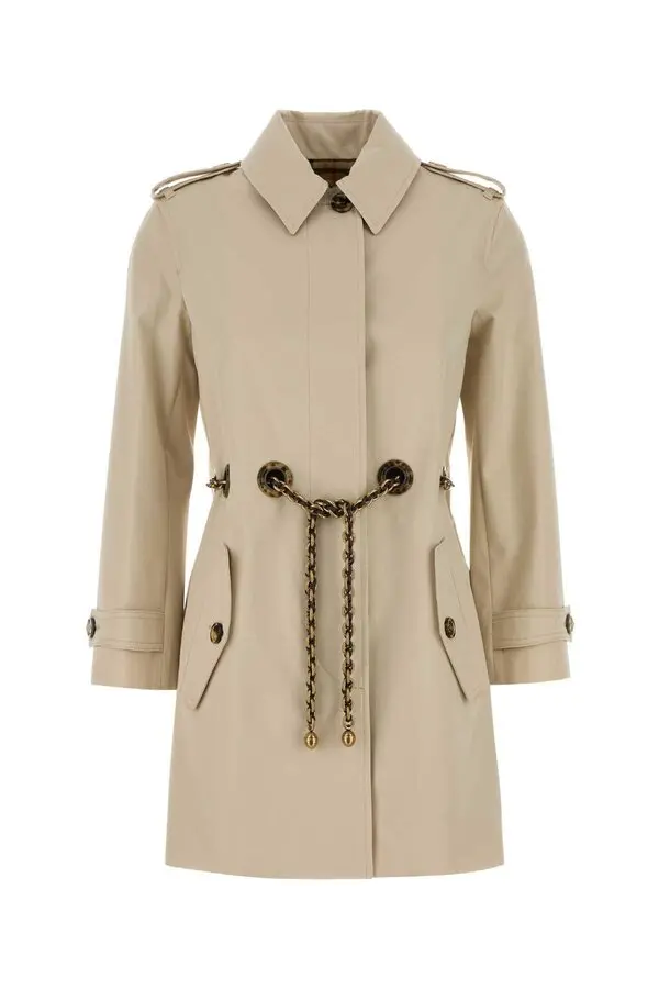 Burberry Sand Gabardine Stonehaven Trench Coat - Brown