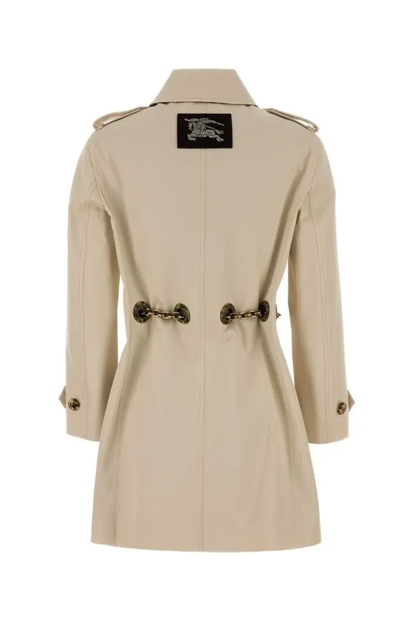 Burberry Sand Gabardine Stonehaven Trench Coat - Brown