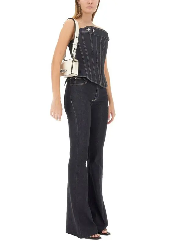 Alexander McQueen Bustier Top - Blue