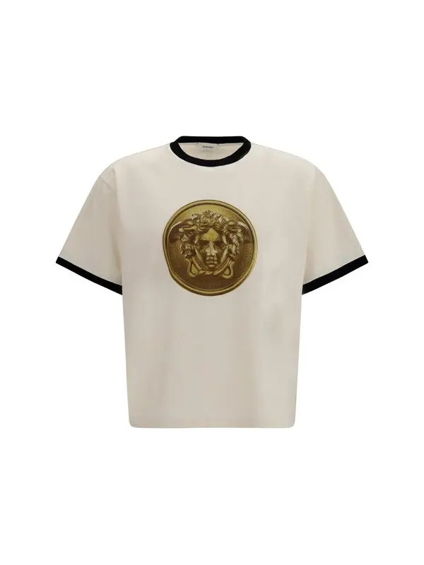 Versace Cotton Jersey T-shirt With Poplin Balloo - Multicolor