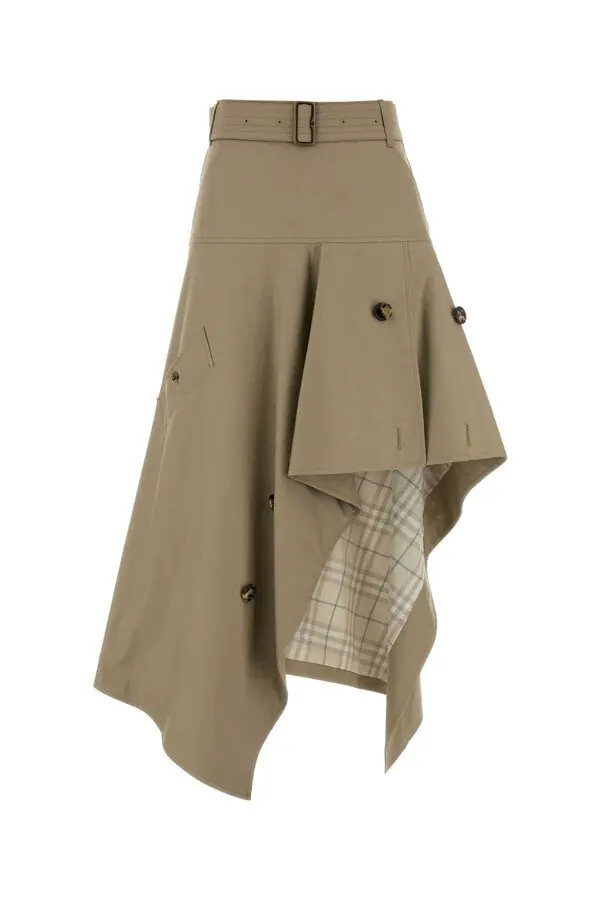 Burberry Gabardine Skirt - Brown