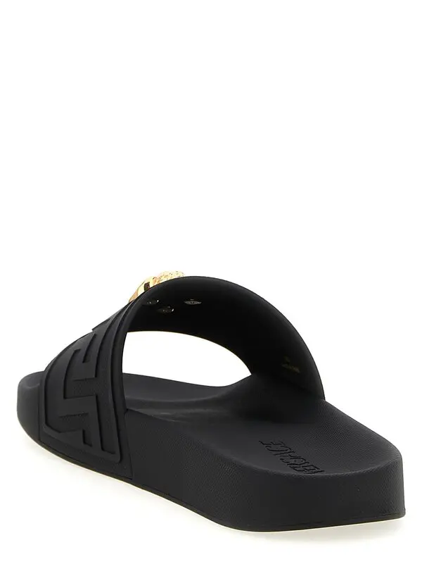 Versace La Medusa Slides - Black