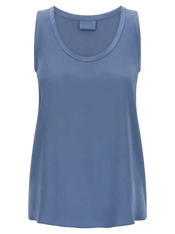 Brunello Cucinelli Satin Top - Blue