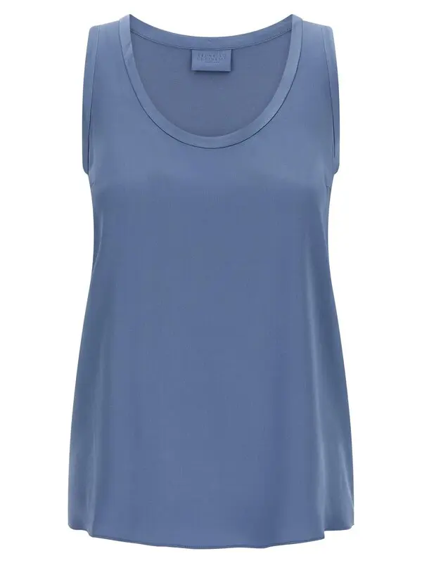 Brunello Cucinelli Satin Top - Blue