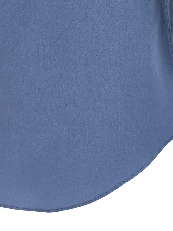 Brunello Cucinelli Stretch Silk Satin Sleeveless Tank Top - Blue