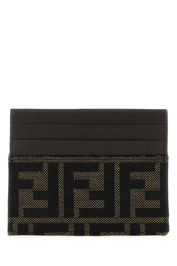 Fendi Jacquard Ff Card Holder - Brown
