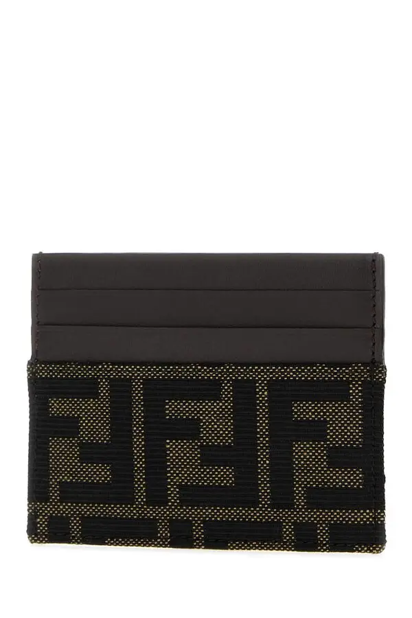 Fendi Jacquard Ff Card Holder - Brown
