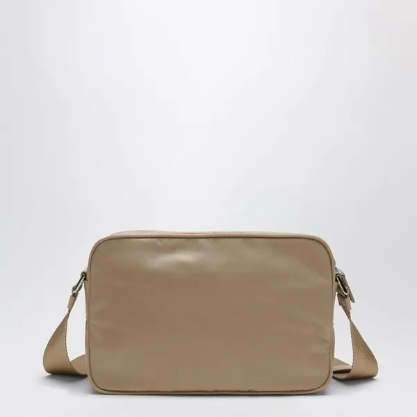 Prada Crossbody Bag In Camel Re-nylon - Cream