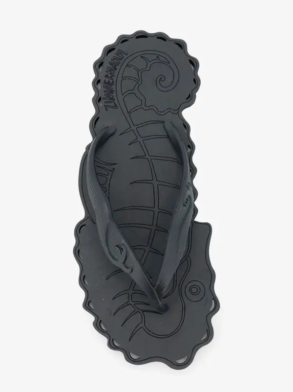 Zimmermann Seafoam Thong Rubber Sandals - Black