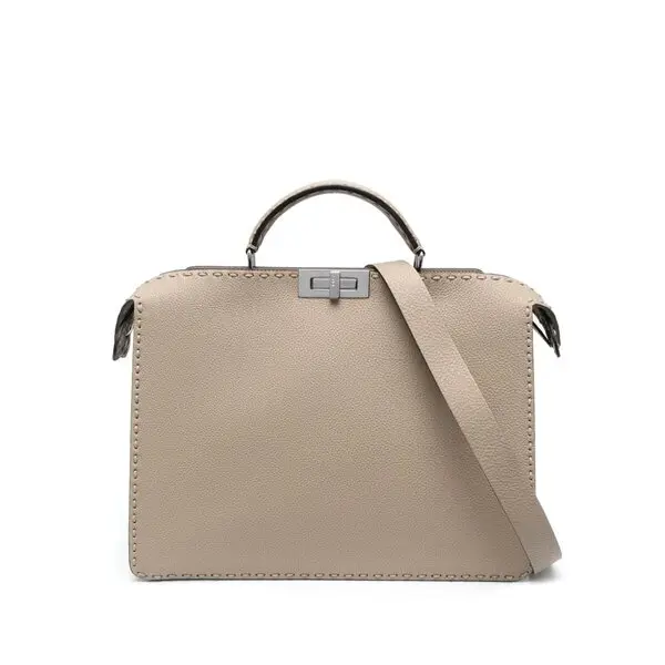Fendi Neutrals Tote Bags - Cream