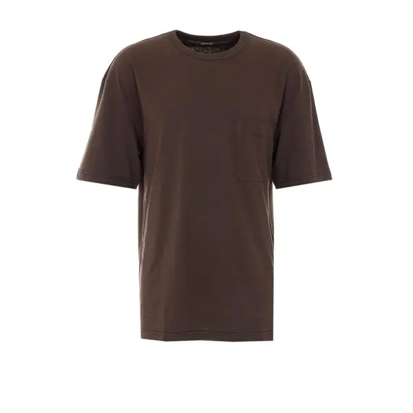 LEMAIRE Boxy Fit T-shirt - Brown
