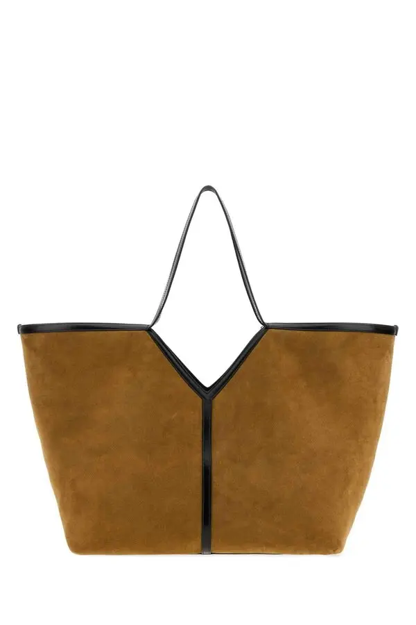 Saint Laurent Biscuit Suede Y Shopping Bag - Brown