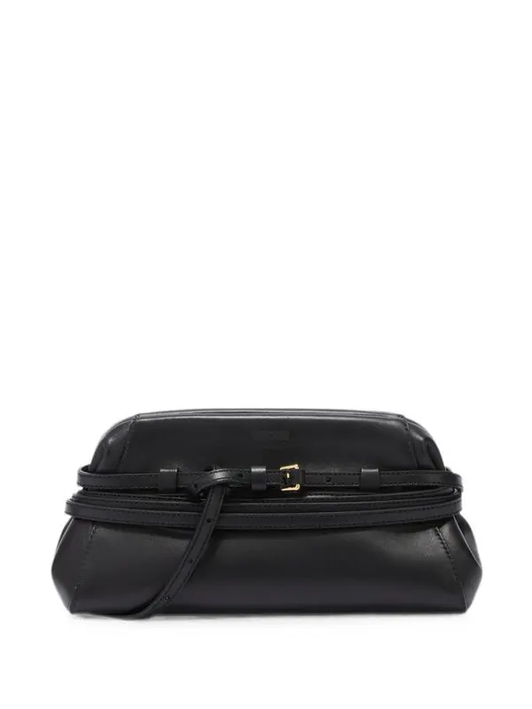 Moschino Tie Me Leather Clutch