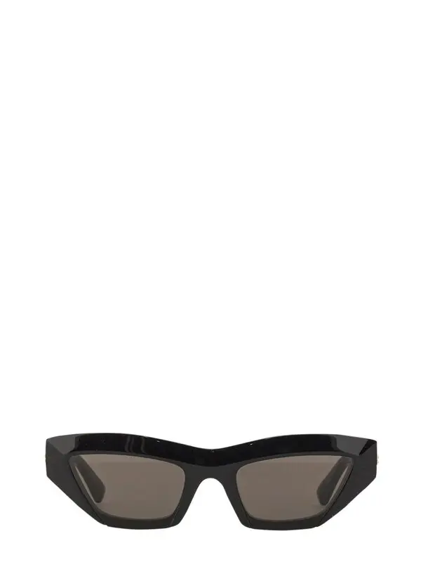 Bottega Veneta Sculptured Cat Eye Sunglasses - Black