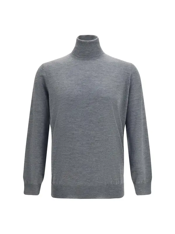 Brunello Cucinelli Wool Turtleneck Sweater - Gray