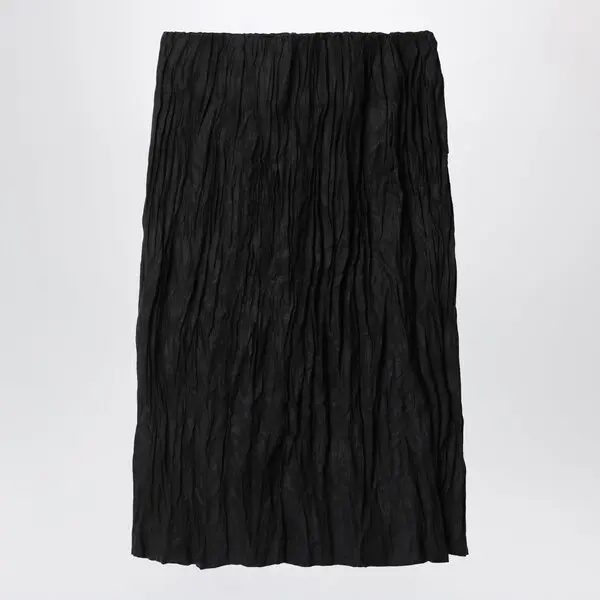 TOTEME Crinkled Linen Skirt - Black