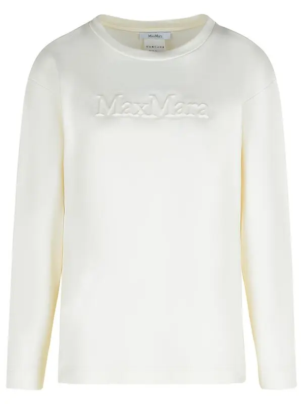 Max Mara Berma Silk And Cotton Sweatshirt - White