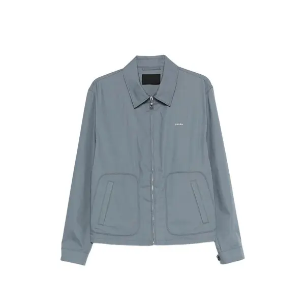 Prada Grey Jackets Shirt Jackets - Gray