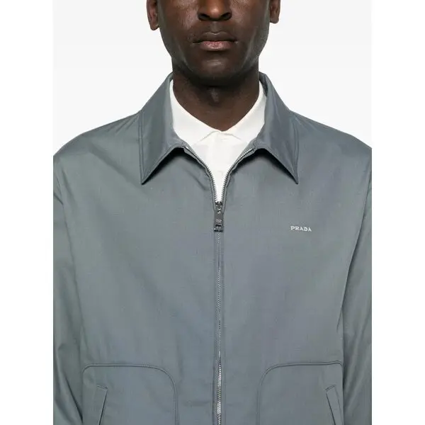 Prada Grey Jackets Shirt Jackets