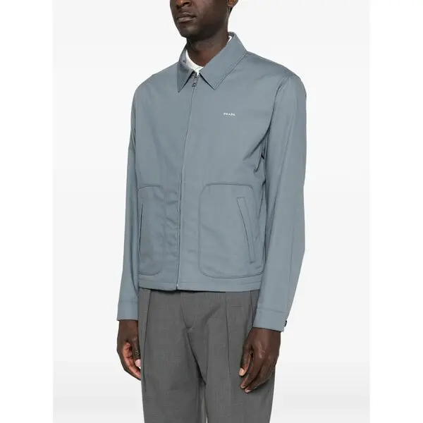 Prada Grey Jackets Shirt Jackets