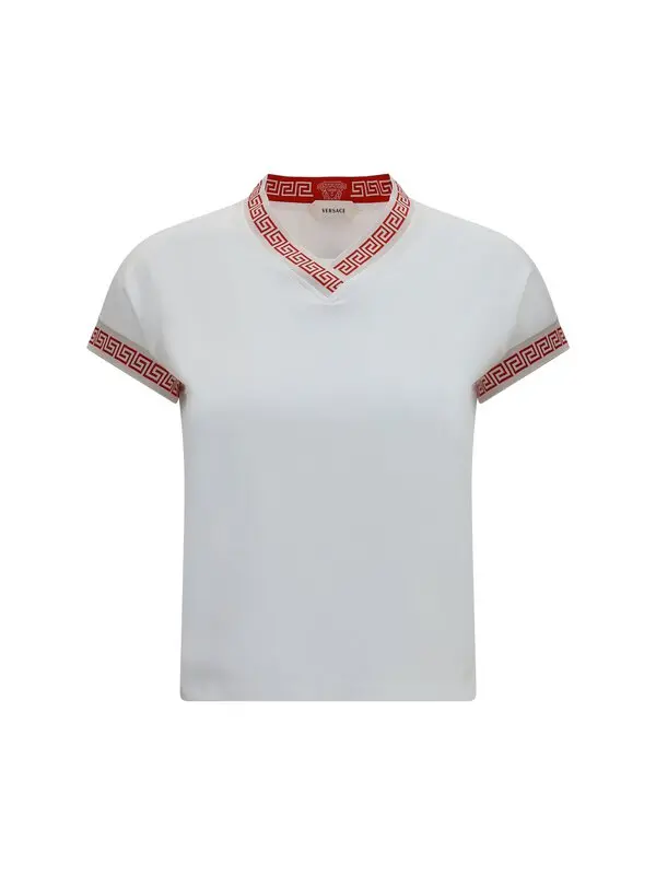 Versace Cropped T-shirt - White