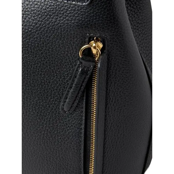 Mulberry Leather Backpack - Black