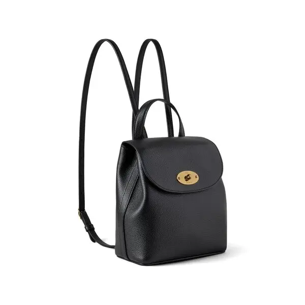 Mulberry Leather Backpack - Black