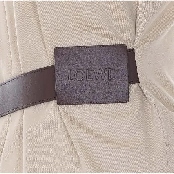 Loewe Belted Silk And Cotton Dress - Cream