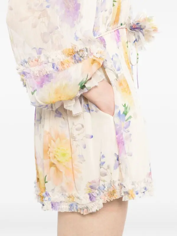 Zimmermann Luna Ruffled Playsuit - Multicolor