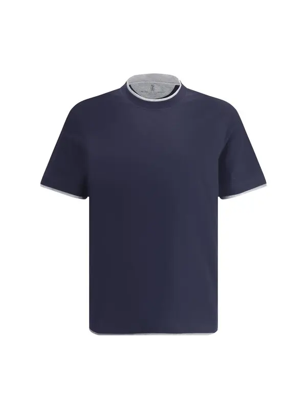Brunello Cucinelli Cotton T-shirt - Blue