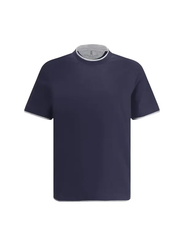 Brunello Cucinelli Cotton T-shirt - Blue