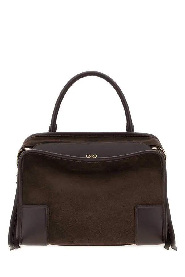 Loewe Suede Medium Amazona 180 Handbag - Brown