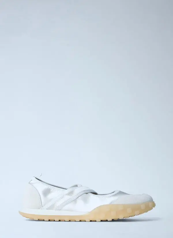 JIL SANDER Satin Strap Slip-on Shoes - White