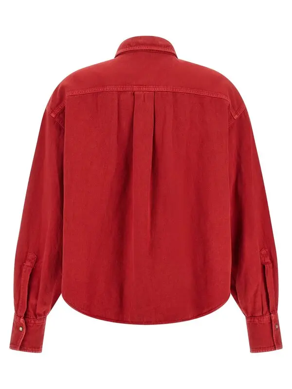 Brunello Cucinelli Cotton And Linen Shirt - Red
